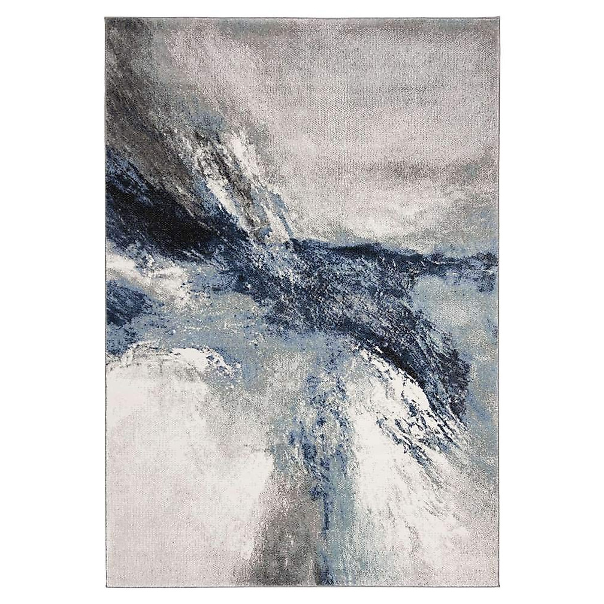 SAFAVIEH Galaxy Collection Area Rug - 9' x 12', Blue & Grey, Modern Abstract Design, Non-Shedding & Easy Care, Ideal for High Traffic Areas in Living Room, Bedroom (GAL117M)