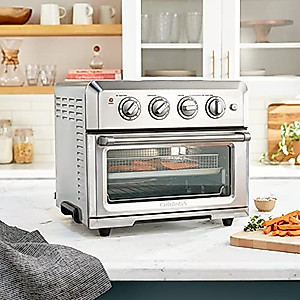 Cuisinart CTOA-122 Convection Toaster Oven Airfryer, 1800-Watt Motor with 6-in-1 Functions and Wide Temperature Range, Extra Large Capacity Toaster Oven with 60-Minute Timer/Auto-Off, Stainless Steel