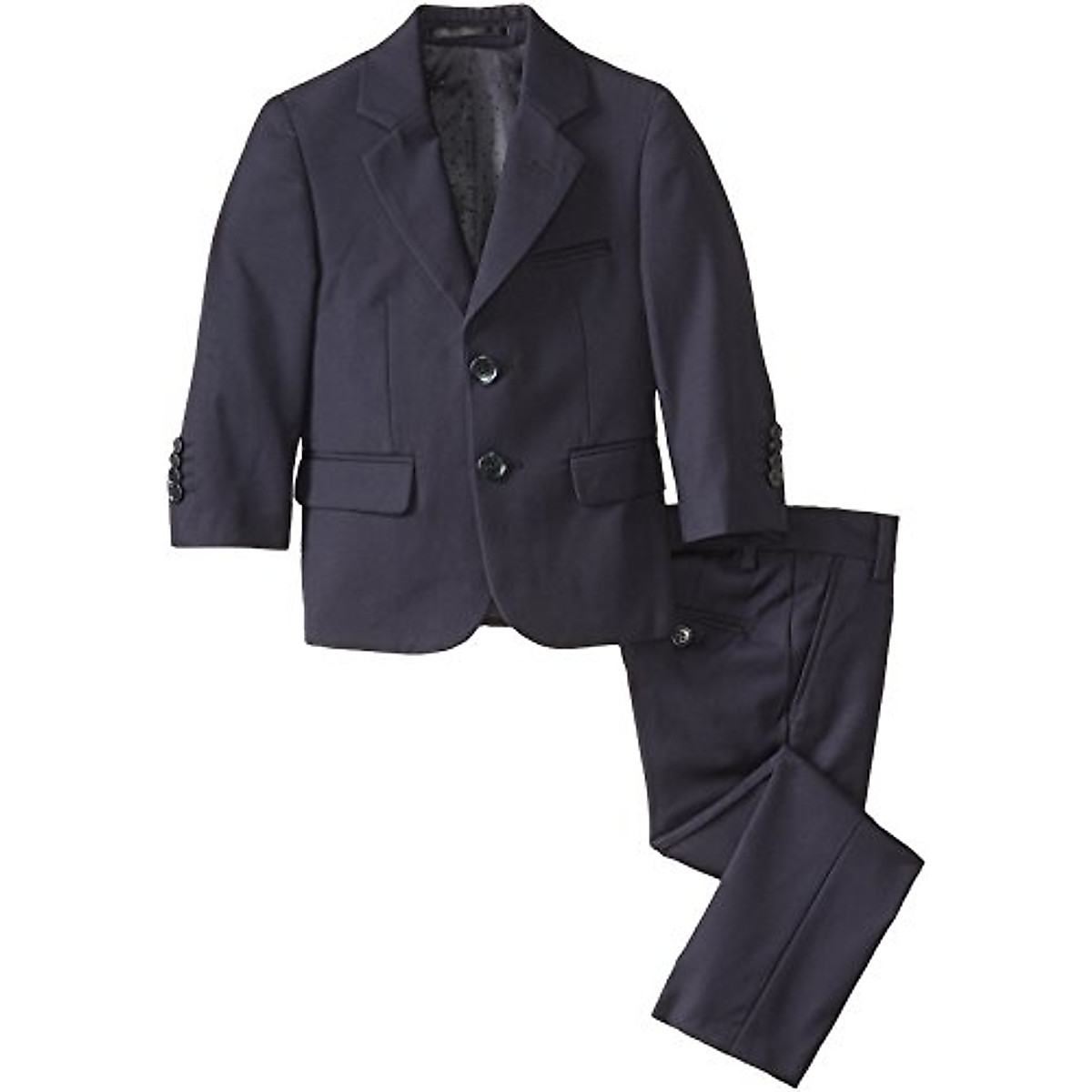 Isaac Mizrahi Black Label Little Boys' Slim-Fit Wool 2 Piece Solid Suit, Navy, 3