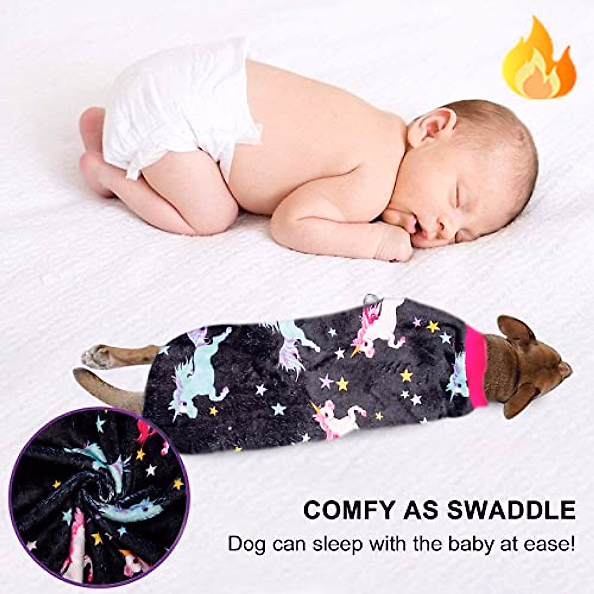 LovinPet German Shepherd Dog Pajamas: Upgraded Lightweight Flannel Dog Warm Apparel, Skin-Friendly Fabric Starry Sky Wild Horse Prints Dog Clothes for Small to Medium to Large Dog Breeds,Medium