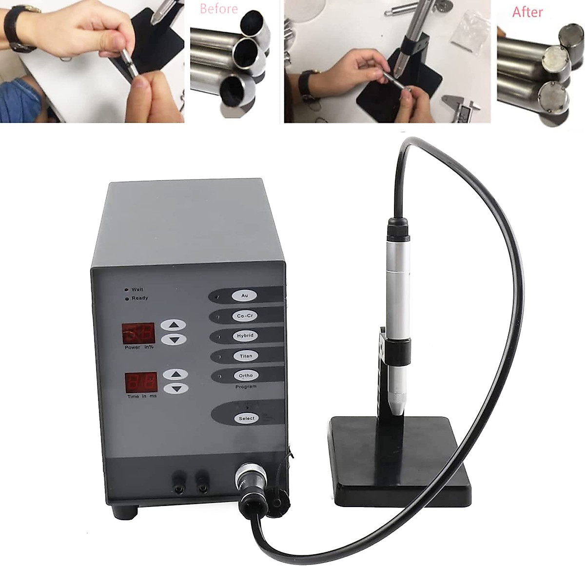 MECCTP CNC Spot Welding Machine, 110V 60HZ Repair ARC Laser Machine Soldering Kit for DIY Jewelry Repair Gold and Hardware Workpiece Welding Spot Welder Miller Welding