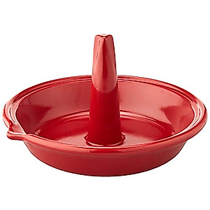 Emile Henry Made In France Flame BBQ Chicken Roaster, 10 x 2", Burgundy,347550