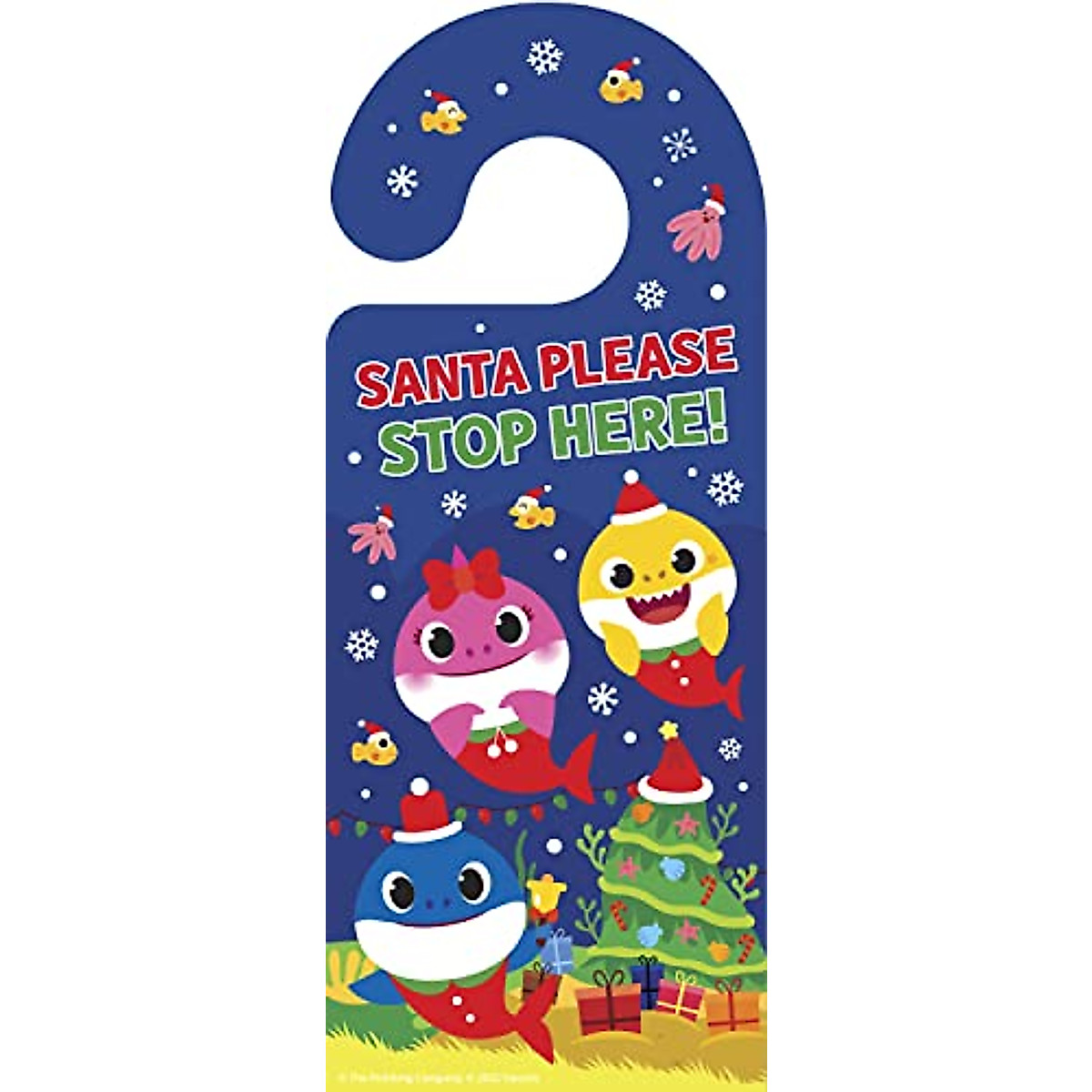 Paper Projects 01.70.40.005 Baby Shark Letter to Santa Pack | Also Includes Door Hanger, Stickers, and Envelope | Perfect for Christmas, Multicoloured, 26cm x15cm