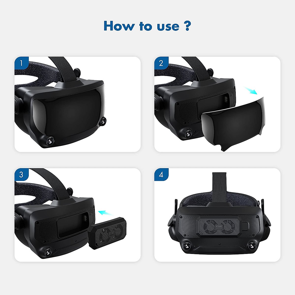 KIWI design USB Radiator Fans Accessories for Valve Index, Cooling Heat for VR Headset in The VR Game and Extends The Life of Valve Index