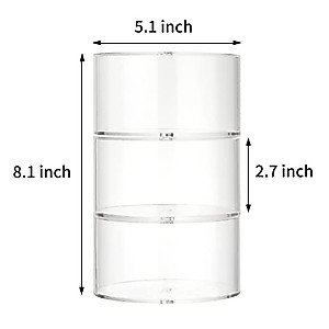 MESAILUP Belt Rack Organizer 3 Layers Acrylic Display Case with Magnet Storage Holder for Accessories like Watches, Jewelry, Makeup, Bracelets, Rings, Craft Toy & Tie