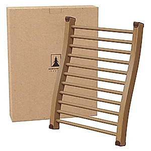 Northwood Sauna Backrest - Handmade from Canadian Red Cedar Wood - Comfortable S-Shape with Anti-Slip Pads