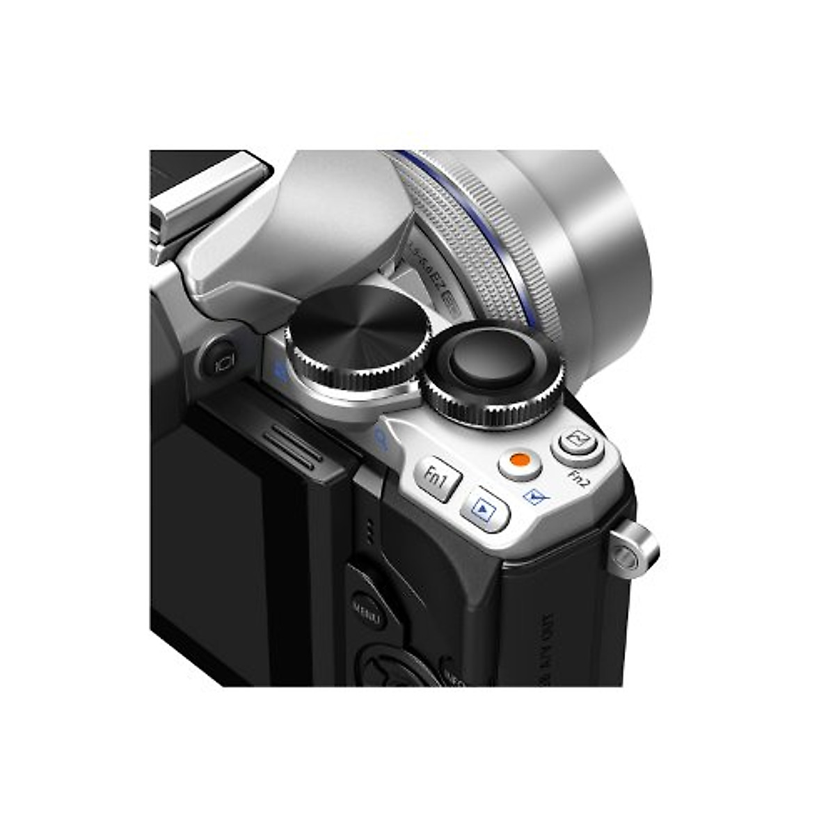 Olympus OM-D E-M10 with M.Zuiko ED 14-42mm 1:3.5-5.6 EZ Lens - Silver - International Version (No Warranty)