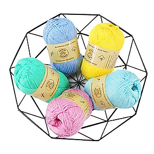 10-Pack of Yonkey Monkey 500 Grams Yarn - 70% Rayon derived from Bamboo, 30% Cotton - Imported - White 9013