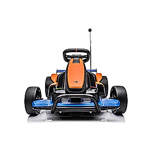 DAKOTT McLaren Electric Go Kart for Kids Ages 6-12, Up to 154 lbs, 24V 4-Wheel Electric Go Cart, 5-9 MPH Speed W/Drift Function, Orange, Large