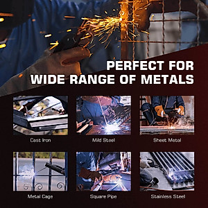 Wrdlosy 250Amp Welder, 10PCS Welding Rods Welding Gloves Welding Hammer, Small Portable Welding Machine, For Beginners Welder Machine, Stick Welder, 360°Large Area Heat Dissipation ARC Welder