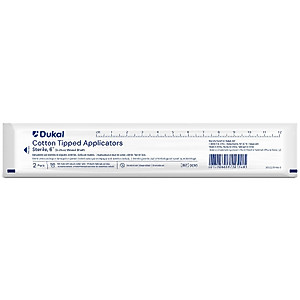 Dukal 6-inch Cotton Tipped Applicators 100 2-Packs Per Box - Sterile.