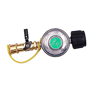 METER STAR QCC Propane Gas Grill Regulator 1/4" Quick Connect Cylinder Adapter and 12 Foot 1/4' Quick Connect Liquid Propane Hose Fitting Kit Elbow Adapter Only for Blackstone 17"/22" Griddle