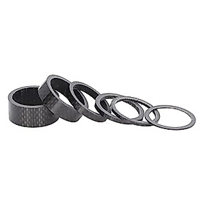 Raguso Bike Front Fork Stem Washer, Lightweight Bicycle Headset Spacer Carbon Fiber for Road Bikes