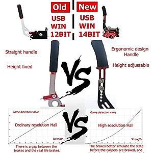 OSIAS 64Bit PC USB SIM Handbrake Non-Contact Plus Hall Sensor?Linear E Brake for Racing Games T500 T300 G25/G27/G29 ?FANATECOSW Dirt Rally?G920?DiRT R