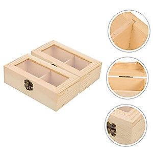 Didiseaon Jewelry Tray Organizer jewelry display organizer coffee condiment organizer coffee organizer Gift for Women Storage wooden trays Acrylic woman 2pcs Tea Bag Holder