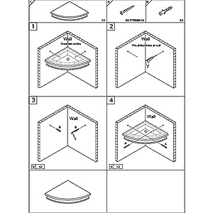 Coral Flower Wall Mounted Floating Shelves, Set of 2, Display Ledge, Classic Rack for Room/Kitchen/Office, White