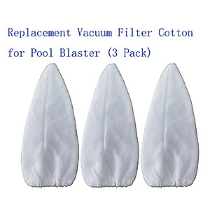 KLMHT Replacement Vacuum Filter Cotton for Pool Blaster (3 Pack)