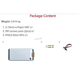 Newest 2.13inch E-Ink Display HAT (V4) Compatible with Raspberry Pi 5/4B/3B+/3B/2B/B+/A+/Zero/Zero W/WH/Zero 2W Series Boards 250x122 Resolution SPI Interface Supports Partial Refresh @XYGStudy