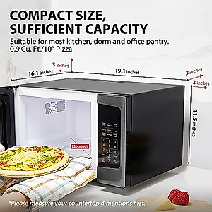 TOSHIBA ML-SEM23P(BS) Smart Countertop Microwave, Voice Control with Alexa, Free Recipes in APP, Kitchen Essentials, Mute Function & ECO Mode, 900W, 0.9 Cu Ft, With 10.6" Turntable, Black Stainless Steel