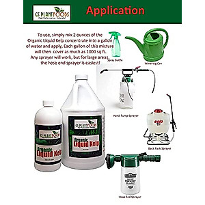Organic Kelp Fertilizer by GS Plant Foods - Omri Listed(1 Gallon) - Liquid Kelp Concentrate for Gardens, Lawns & Soil Yields 800+ gallons