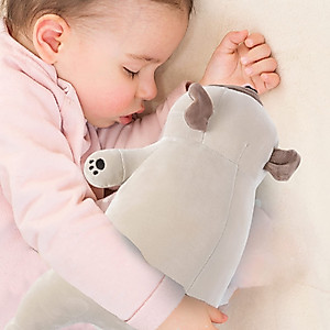 AEECASI Super Soft Pug Plush Cuddle Pillow,Cute Pug Dog Stuffed Animal,Bulldog Plushie Puppy Christmas Birthday Gift for Boys Girls Kids Toddlers,Stuffed Dog Plush Toy,19.6"