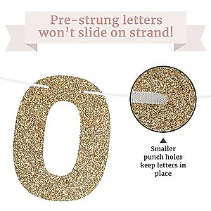Pre-Strung Older Wiser Hotter Banner - NO DIY - Gold Glitter Happy Birthday Party Banner - Pre-Strung Garland on 8 ft Strands - Gold Birthday Party Decorations & Decor For Men & Women. Did we mention