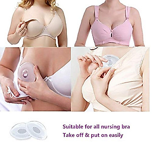 Breast Milk Leaking Storage Collection Shell Nursing Mom for Breastfeeding Nipple Cups Reusable Washable(2 Pack)