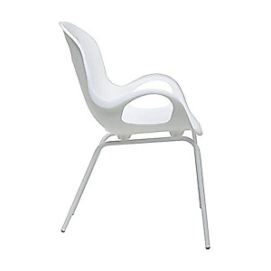 Umbra Oh Chair, Comfortable Seating Indoors and Outdoors, Weather-Resistant, White