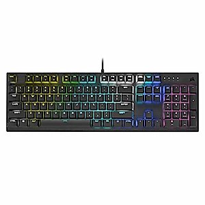 Corsair Wired K60 RGB Pro Mechanical Gaming Keyboard - CHERRY Mechanical Keyswitches - Durable AluminumFrame - Customizable Per-Key RGB Backlighting, Black