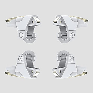 Washranp 2pcs Phone Gaming Triggers Second-Generation Chicken King Mini Metal Physical Button Free Fire Shooting Aim Key Controller Gamepads for Smart Phone White