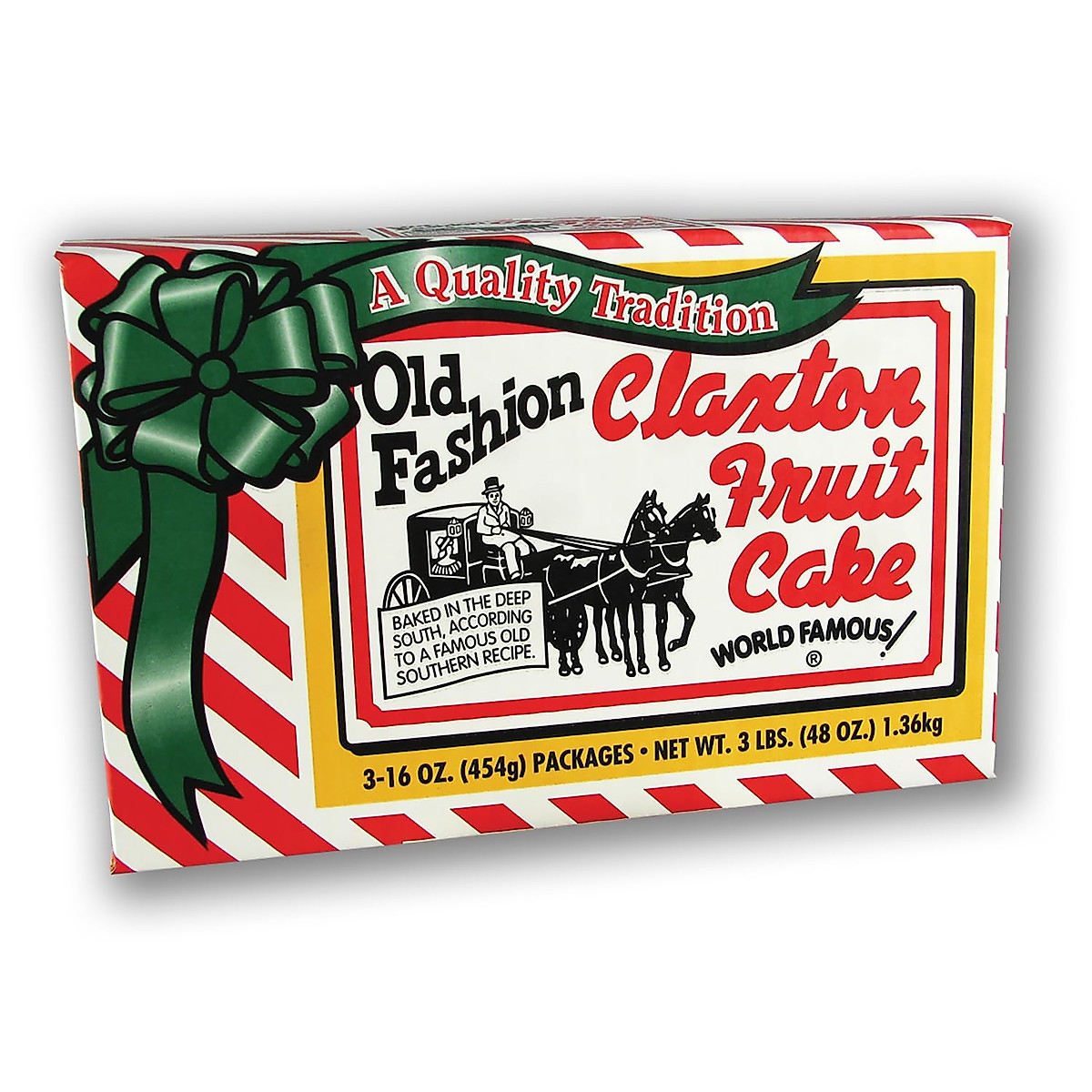 Old Fashion Claxton Fruit Cake - 3-1 Lb. Size - Regular Recipe