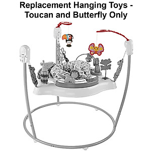 Replacement Parts for Fisher-Price Animal Activity Jumperoo - FFJ00 ~ Baby Activity Center ~ Replacement Hanging Toys ~ Toucan and Butterfly