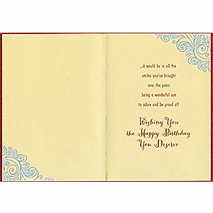 Designer Greetings Forest in Dark Red: Just One Way to Measure Birthday Card for Son