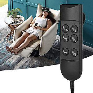 NDNCZDHC Remote Hand Control with 6 Button 5 Pin, Lift Chairs Remote Replacement Handset Controller Hand Control for Power Recliners