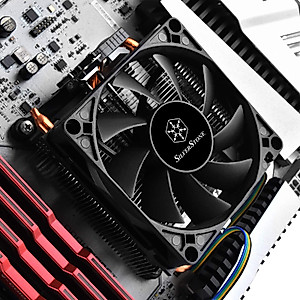 SilverStone Technology Low Profile 95W or More AMD Socket AM2/AM3/AM4/FM1/FM2 CPU Cooler Only 54mm Tall Cooling (RL-KR01)