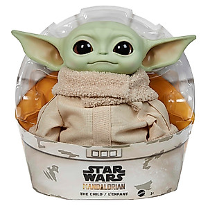 Mattel Star Wars Grogu Plush Toy, Character Figure with Soft Body. Inspired by Star Wars The Mandalorian, 11-inch