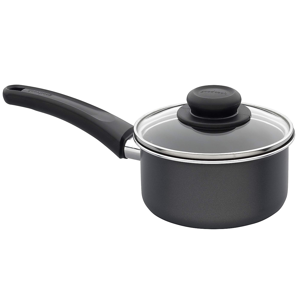 GoodCook Everyday Nonstick 10-Piece Cookware Set with Utensils, Includes Fry Pans, Sauce Pans, and Casserole Pan, PFOA-Free Nonstick Aluminum, Ergonomic Handles, Versatile Cooking Set