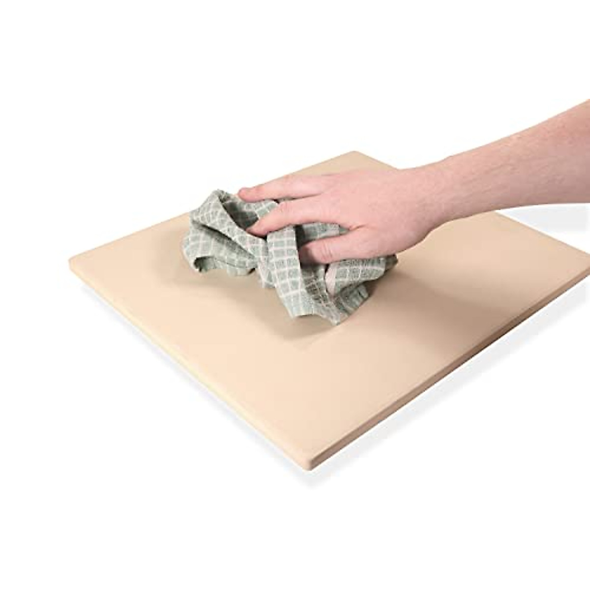 BULIKOR Pizza Stone Cordierite - 14" x 16" Rectangular Stone - For Baking Pizza, Bread, Cakes - Used in Oven, Charcoal or Electric Grills - Complete with a Stainless Steel Pizza Cutter and Server