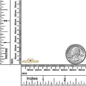 AVORA 10K Yellow Gold Polished Puffed Heart Ring - Size 8