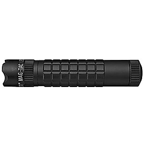 Maglite Mag-Tac LED 2-Cell CR123 Flashlight - Crowned-Bezel, Matte Black