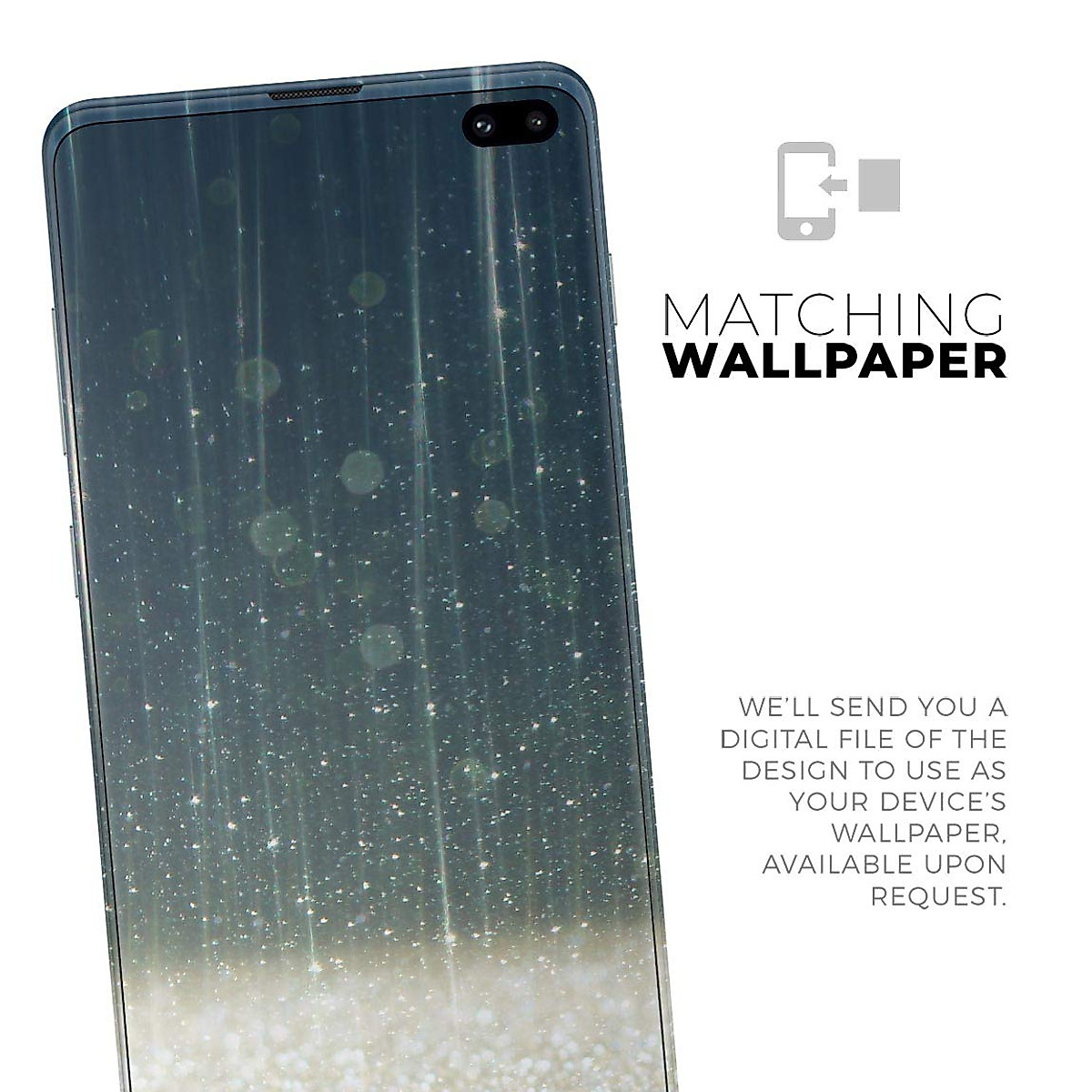 DesignSkinz Scratched Blue and Gold Showers Protective Vinyl Decal Wrap Skin Cover Compatible with The Samsung Galaxy S20 (Screen Trim & Back Glass Skin)