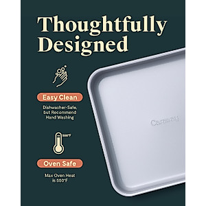 Caraway 9” Square Pan - Non-Stick Ceramic Coating - Free From Forever Chemicals - Cake Pan Perfect for Brownies, Lemon Bars, & More - Cream