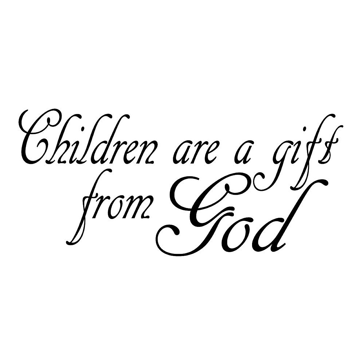 Children are a Gift from God - Carved Letters Vinyl Wall Decal Christian Quotes Home Décor Motto for Kids Nursery Baby Room Lettering Stickers Art Letters Décor Words