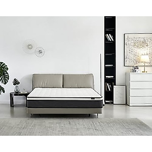US Pride Furniture Premium 10 Inch Queen Hybrid Mattress, Medium Firmness, Enhanced Lumbar Support, Pillow Top Comfort, and Hypoallergenic Design, Bed in a Box