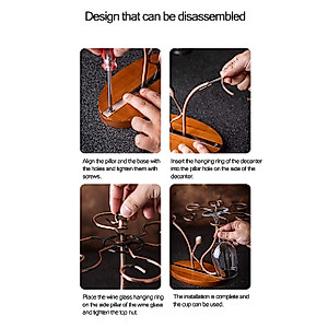 NILICAN Can Be Placed Decanter Wine Glass Holder Kitchen Living Room Bar Metal Free-standing Desktop Tableware Storage Rack Glasses Frame Drying System