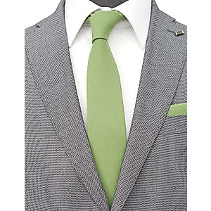 ZENXUS Cotton Skinny Tie for Men, Slim Neckties 4-Pack