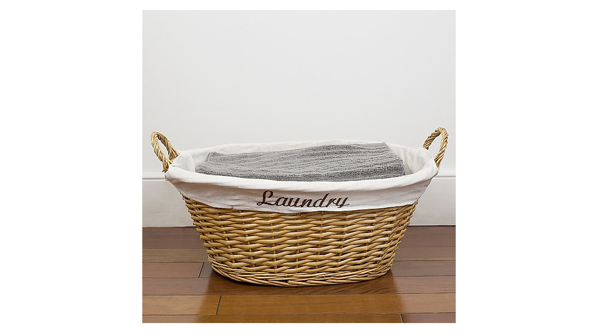 Home Basics Wicker Laundry Basket - Durable & Stylish