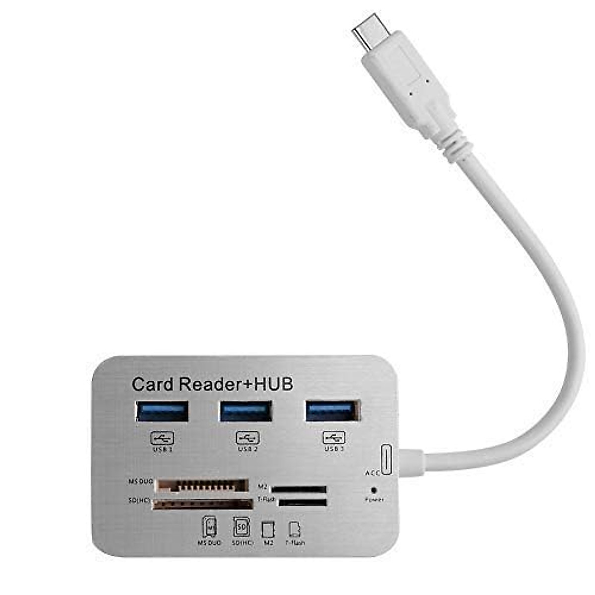 USB C Hub 7 in 1 Type C Adapter SD Memory Card Reader 3 USB Port Hub