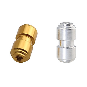 DGBRSM Thumb Studs 2pcs 0.390 x 0.197 x 0.197 Titanium Screws Replacement Thumb Studs Pocket Blade Screws for Benchmade 535 Bugout 2 Colors (White/Gold)