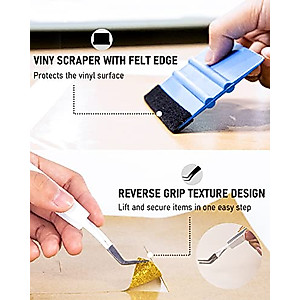 Nicpro 100 PCS Accessories Bundle for Cricut Machine Maker Cricut Tool kit with (12x12") 10 Heat Transfer Vinyl, 32 Adhesive Vinyl Sheets, Weeding Tools, 2 Cutting Mats, 24 Colored Pen for Beginner